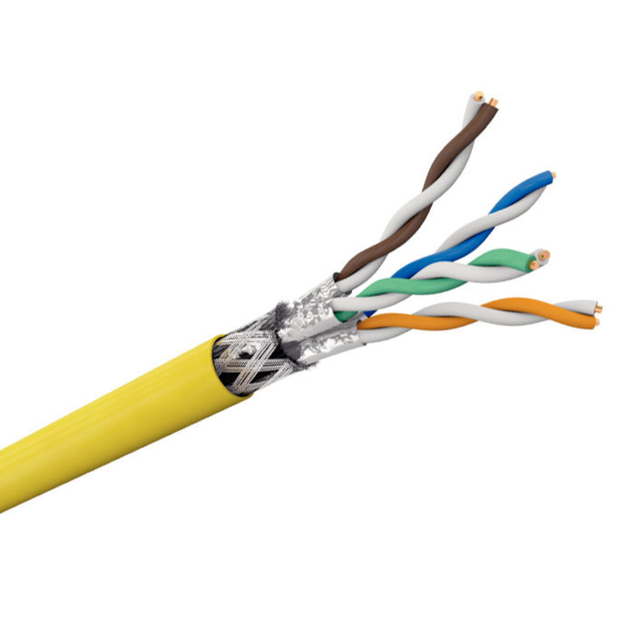 SFTP CAT7 LSZH 600MHz 23AWG Solid Copper Cable For Data Centers And 5G ...